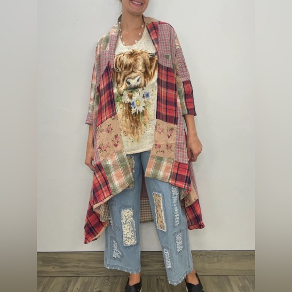 Paper Lace | Jackets & Coats | Patchwork Upcycleinspired Duster | Poshmark